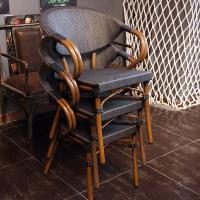 China Metal Hotel Tropica Whitewash Outdoor Foshan 5PC Wicker Dining Set for Garden Patio for sale
