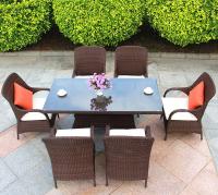 China Contemporary Design Garden Furniture Dining Sets with Outdoor Metal Chairs and Tables for sale