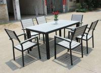 China Outdoor Furniture Garden Plastic Wood Folding Dining Sets Table and Chairs for Balcony for sale