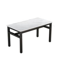 China Home Furniture Dining Table and Chair Set with Iron Metal Frame in Rectangular Shape for sale