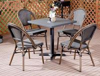 China Outdoor Furniture Cafe Bamboo Garden Furniture Teslin Aluminum Dining Sets Chair and Table for sale