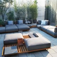 China Modern Design Style Patio Rattan Lounge Sofa Set for Backyard Garden Outdoor Furniture for sale