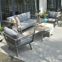 China Modern Designs Outdoor Furniture Garden Sofa Sets with Metal Construction and Rattan for sale