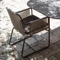 China Terrace Furniture Outdoor Sofa with Modern European Metal and Rope Weave Design for sale