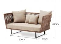 China Modern Garden Furniture Aluminum Outdoor Patio Rope Sofa for Entertaining for sale