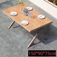 China Outdoor Furniture For Garden Set Plastic Wood Dining Table And Chairs Waterproof for sale
