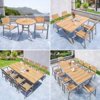 China Outdoor Furniture For Garden Set Plastic Wood Dining Table And Chairs Waterproof for sale