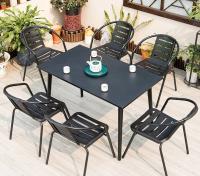 China Metal Frame PVC Plastic Chairs and Table Sets for Outdoor Garden Restaurant Patio Cafe for sale