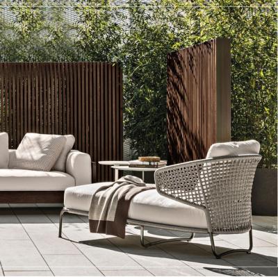 China Garden Specific Outdoor Rope Wood Sofa Set Furniture Modern For Restaurant for sale