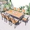 China Villa Garden Modern Design Style Outdoor Patio Dining Table and Chairs Furniture Set for sale