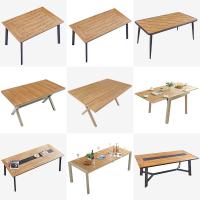 China Aluminum Alloy and Plastic Wood Tables for Outdoor Parties in Villa Yard for sale