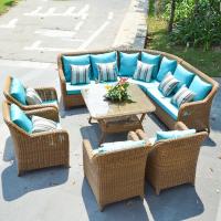 China Outdoor Garden Furniture Sofa Set Aluminum Frame and Rattan Woven for Patio Relaxation for sale