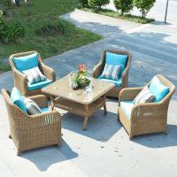 China Outdoor Garden Furniture Sofa Set Aluminum Frame and Rattan Woven for Patio Relaxation for sale