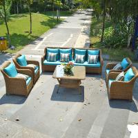 China Outdoor Garden Furniture Sofa Set Aluminum Frame and Rattan Woven for Patio Relaxation for sale