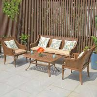 China Cast Aluminum and Wrought Iron Outdoor Sofa Combination for Villa Courtyard Furniture for sale