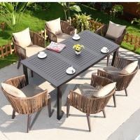 China Beauty Rattan Chair Outdoor Furniture with Aluminium Alloy Frame Customized Sizes for sale