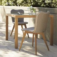 China Transform Your Outdoor Space with Teak Outdoor Set Dining Table and Rattan Cushion for sale