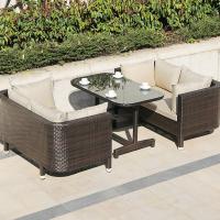 China Style Outdoor Rattan Furniture Waterproof Garden Wicker Sofa Sets for Restaurant for sale