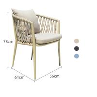 China Stackable Aluminium Rope Dining Outdoor Chairs for Hotel Garden Restaurant Modern Design for sale