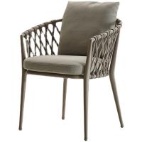 China All Weather Aluminum Rope Wicker Weave Outdoor Furniture Patio Restaurant Cafe Garden Chairs for Dining for sale