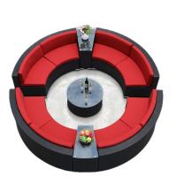 China Customized Sizes Rattan Round Day Bed PE Sun Wicker Furniture Outdoor Lying Tent Daybed for sale