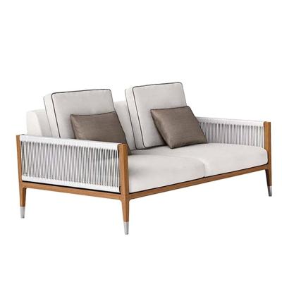 China Quick Dry Foam White Waterproof Outdoor Patio Furniture Rope Sofa for Outdoor Spaces for sale