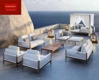China Quick Dry Foam White Waterproof Outdoor Patio Furniture Rope Sofa for Outdoor Spaces for sale