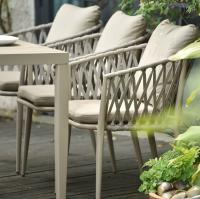 China Leisure Outdoor Specific Garden Set Metal Legs PE Rattan Dining Chair for Patio Cafe for sale