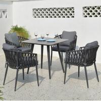 China Leisure Outdoor Specific Garden Set Metal Legs PE Rattan Dining Chair for Patio Cafe for sale
