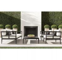 China Garden Furniture All Weather Modern Aluminum Frame Outdoor Sofa for Hotel Villa Patio for sale