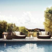 China Outdoor Furniture Metal Steel PE Rattan Wicker Patio Sofa for Garden Timeless Beauty for sale