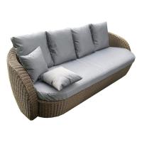 China Customized Sizes Garden Conversation Set with Manual Weaving Wicker and PE Rattan Couch for sale