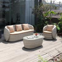 China Customized Sizes Garden Conversation Set with Manual Weaving Wicker and PE Rattan Couch for sale