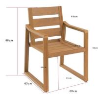 China Plastic Wood Look Aluminum Frame Dining Set for Commercial Patio in Outdoor Furniture for sale