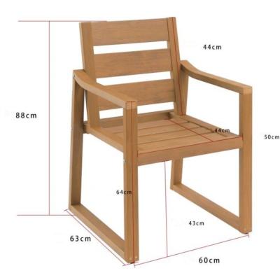 China Plastic Wood Look Aluminum Frame Dining Set for Commercial Patio in Outdoor Furniture for sale