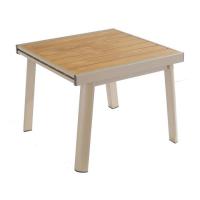 China Plastic Wood Look Aluminum Frame Dining Set for Commercial Patio in Outdoor Furniture for sale