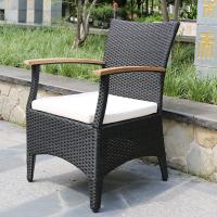 China Outdoor Furniture Waterproof Rattan Wicker Dining Chair for French Bistro and Outdoor for sale