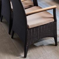 China Outdoor Furniture Waterproof Rattan Wicker Dining Chair for French Bistro and Outdoor for sale