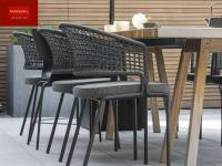 China Outdoor Rattan Dining Arm Chair for High End Villa Furniture in Modern Fashion Design for sale
