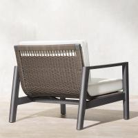 China Modern Outdoor Furniture Poly Rattan Garden Sofa with Waterproof Fabric Seat for sale