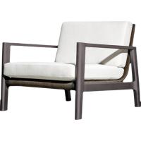 China Modern Outdoor Furniture Poly Rattan Garden Sofa with Waterproof Fabric Seat for sale