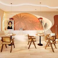 China Modern Dining Room Furniture Pink Colored Plastic Chairs for French Rattan Cafe Chairs for sale