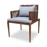 China Outdoor Balcony Patio Aluminium Rattan Chair for Eco-friendly Garden Furniture for sale