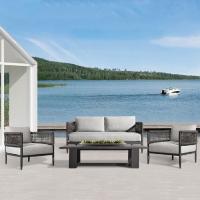 China Outdoor Rattan Wicker Patio Chaise Lounge Sofa Set for Modern Hotel Garden Furniture for sale
