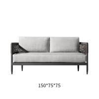 China Outdoor Rattan Wicker Patio Chaise Lounge Sofa Set for Modern Hotel Garden Furniture for sale