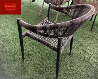 China Custom Garden Modern Metal Outdoor Dining Chair for Outdoor Entertaining for sale