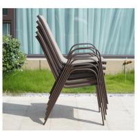 China Outdoor Patio Chairs Steel Frame Bistro Chair Mesh Garden Chair for Mail Packing for sale