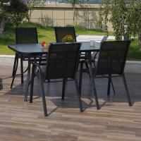 China Outdoor Patio Chairs Steel Frame Bistro Chair Mesh Garden Chair for Mail Packing for sale
