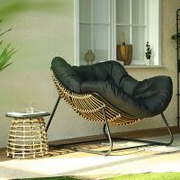 China Create a Cozy Oasis with Modern Outdoor Garden Patio Furniture Rattan Rocking Chair for sale