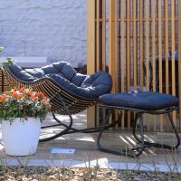 China Create a Cozy Oasis with Modern Outdoor Garden Patio Furniture Rattan Rocking Chair for sale